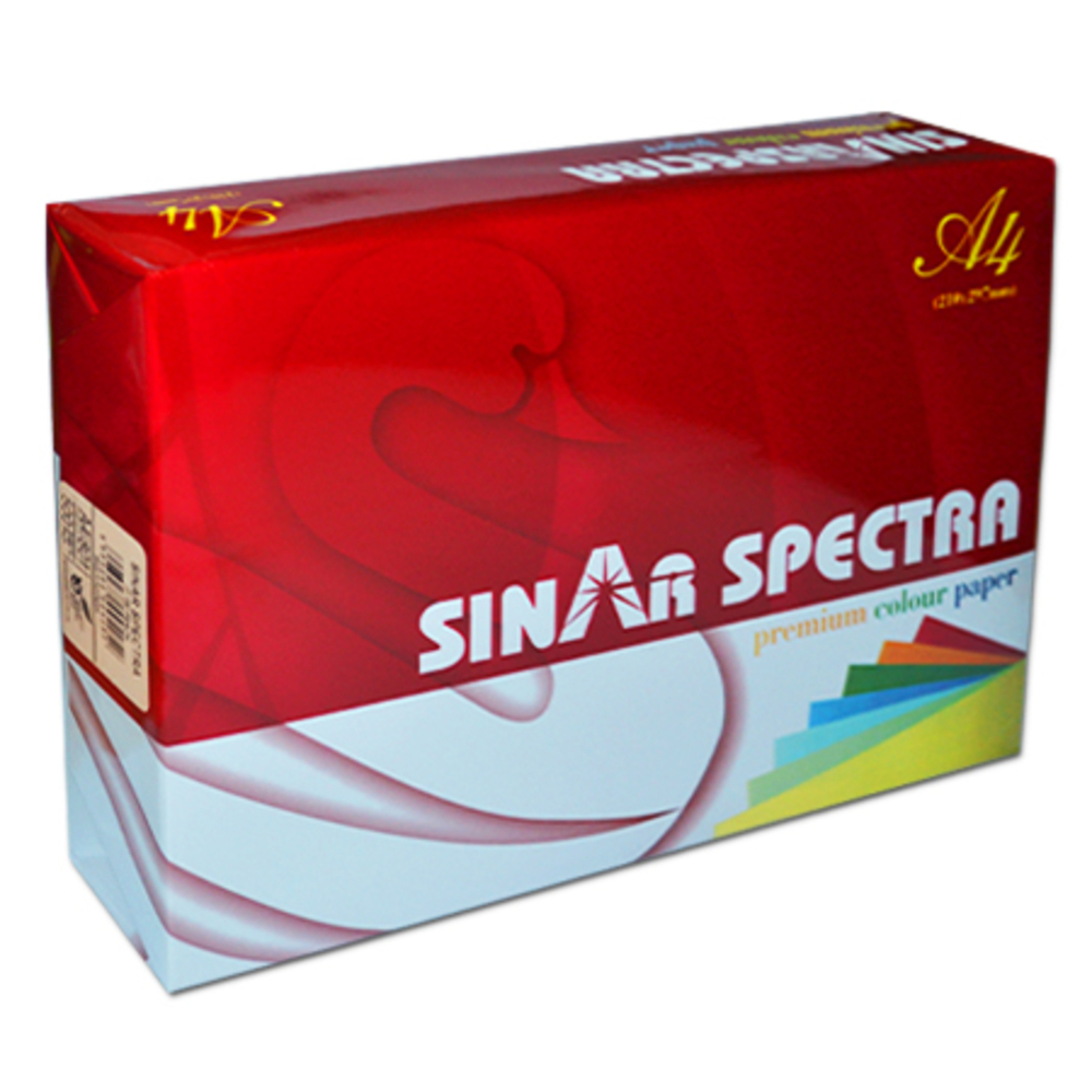 Colour Copy Paper A4 Peach, 80gsm [Ream: 500 Sheets] Sinar Spectra ...