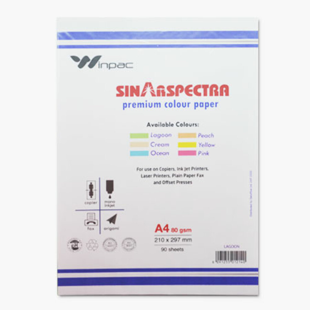 Multi-Purpose Colour Copy Paper A4 – 80gsm [6 Colours x15 sheets] Sinar ...