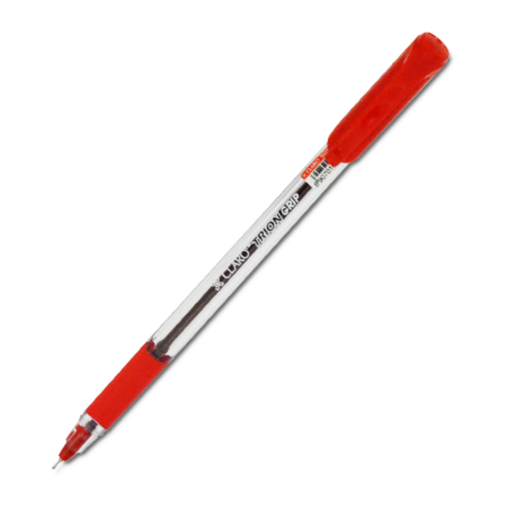 Ball Pen Trion Grip 0.7mm Tip, Red Claro – MyAcademia