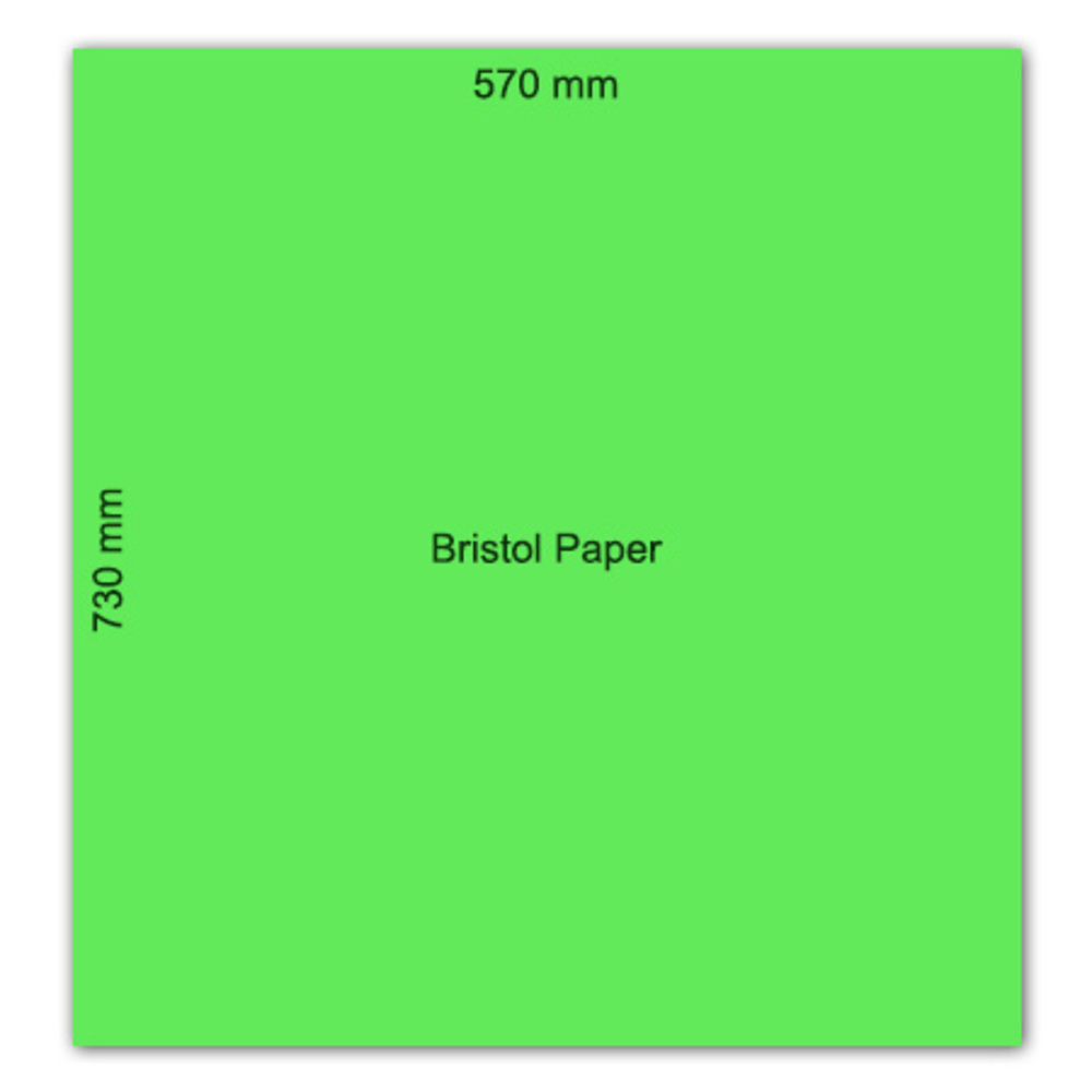 Bristol Paper 570*730mm Vivid Green, 160gsm No Brand – MyAcademia