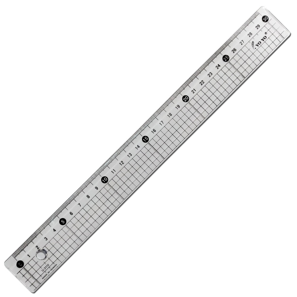 Plastic Ruler 12″/ 30cm Transparent Yoyo – MyAcademia