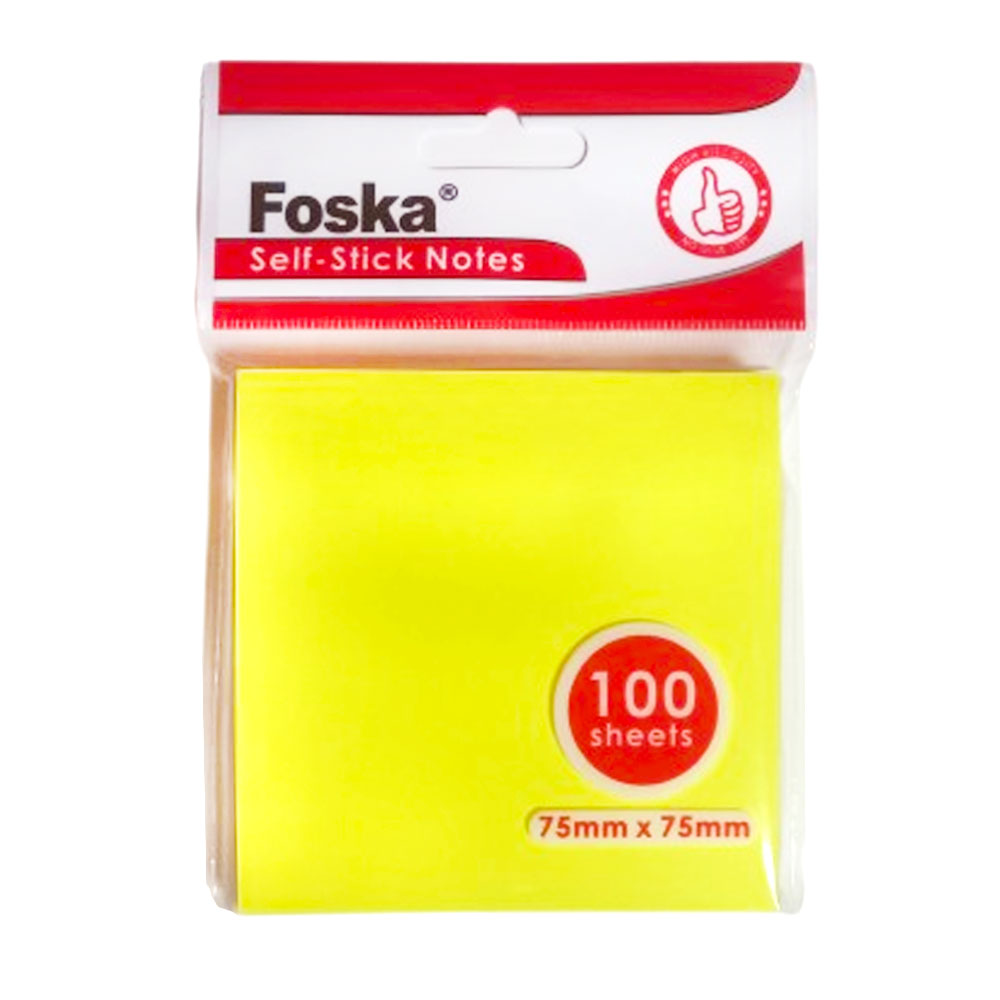 Sticky Notes Neon Colours Ref G3030-1 3"*3", 100 Sheets/Pad Foska ...