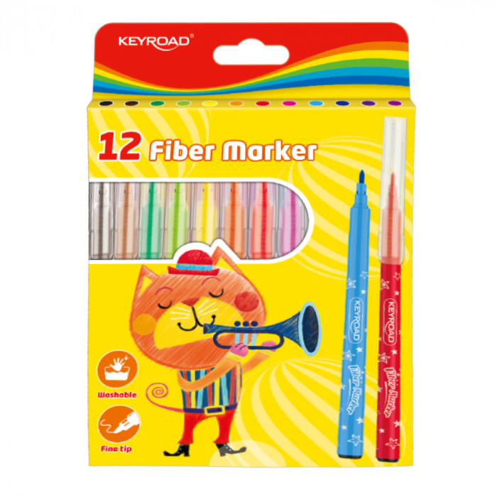 Colored Fiber Marker Ref KR971587 12 Pcs Keyroad – MyAcademia