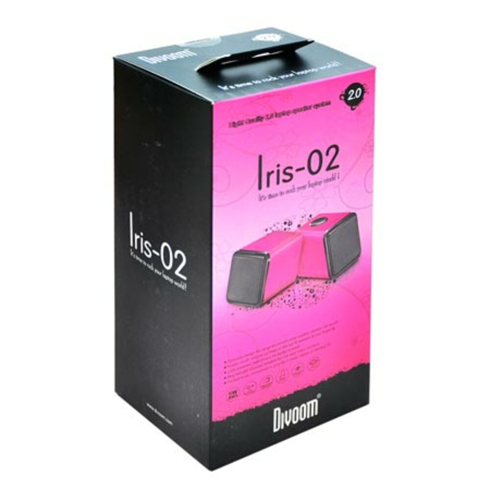 Speaker System Stereo Iris-02 Pink USB Powered Divoom - MyAcademia