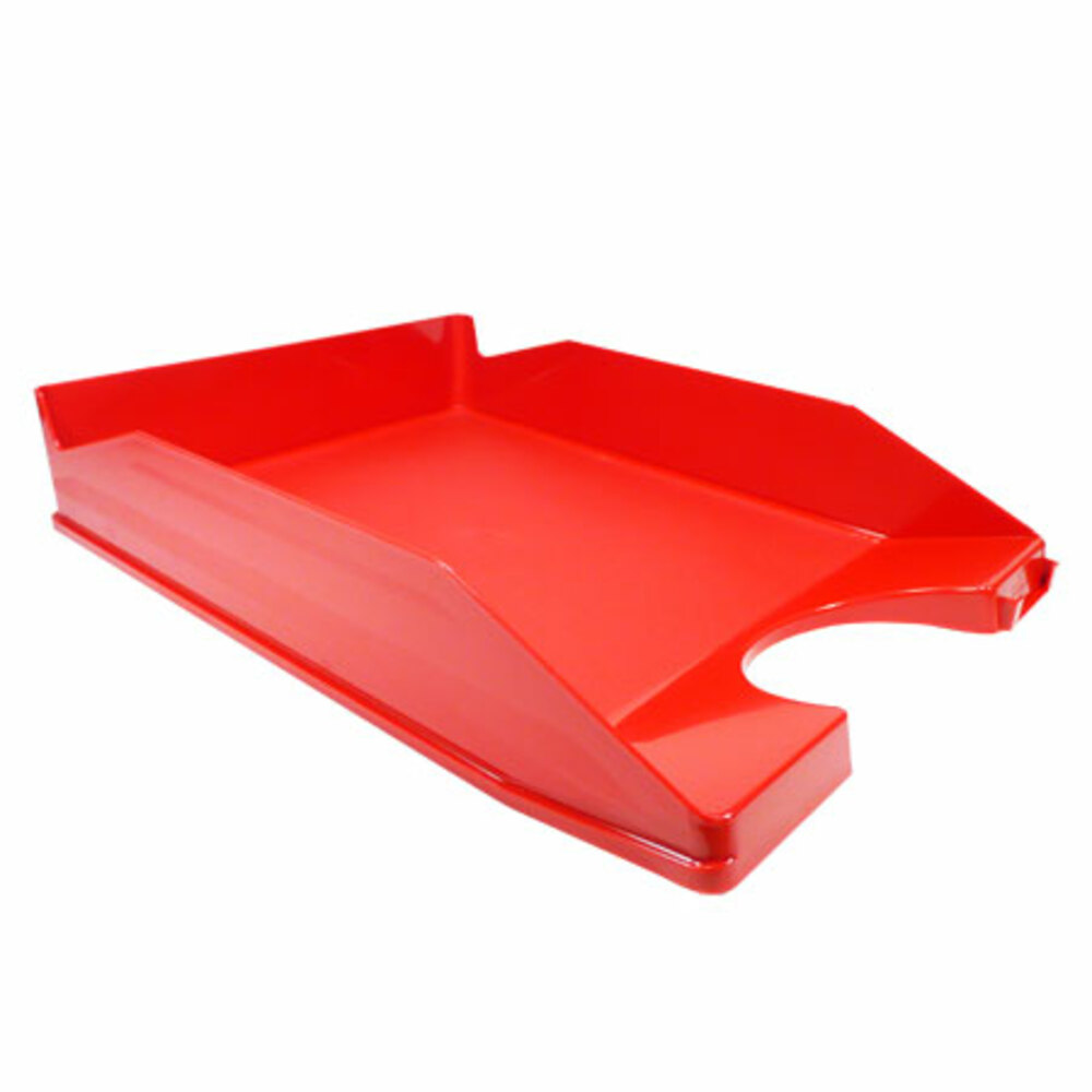 File Tray Plastic Ref 93 1 Level, Red Faibo - MyAcademia