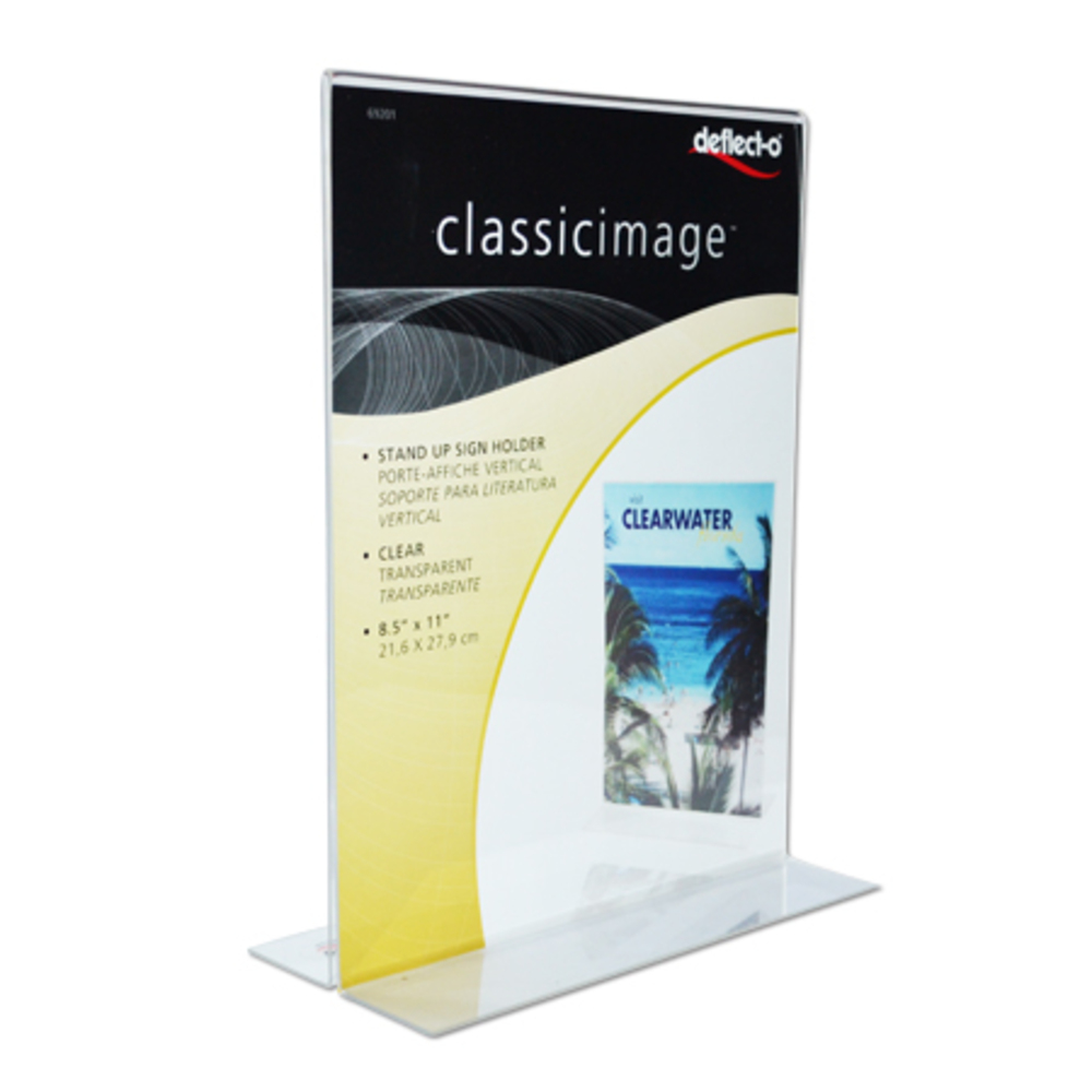 Stand Up Sign Holder Ref 69201 A4 Transparent Deflect-o - MyAcademia