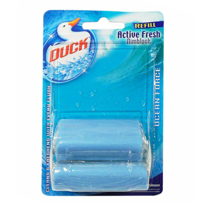 Toilet Rim Block Active Fresh Refill 50g Ocean Force [Pk 2] Duck ...