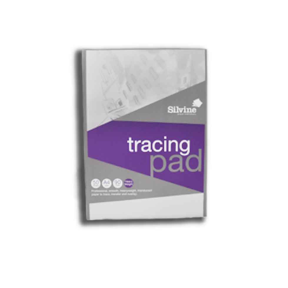 Tracing Pad Ref A4TPR A4, 50 sheets, 90 gsm Silvine - MyAcademia