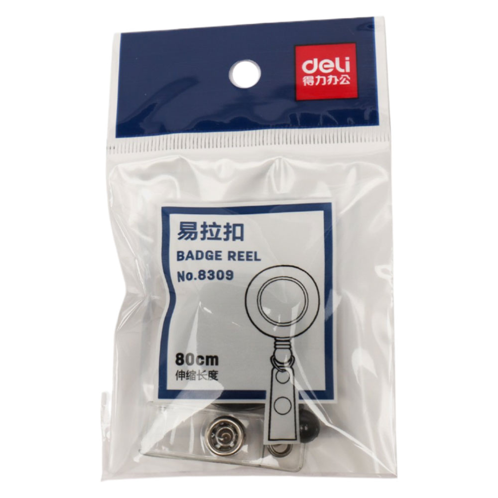 Lanyard - Retractable Ref 8309 Stretchable Length: 80cm Deli - MyAcademia