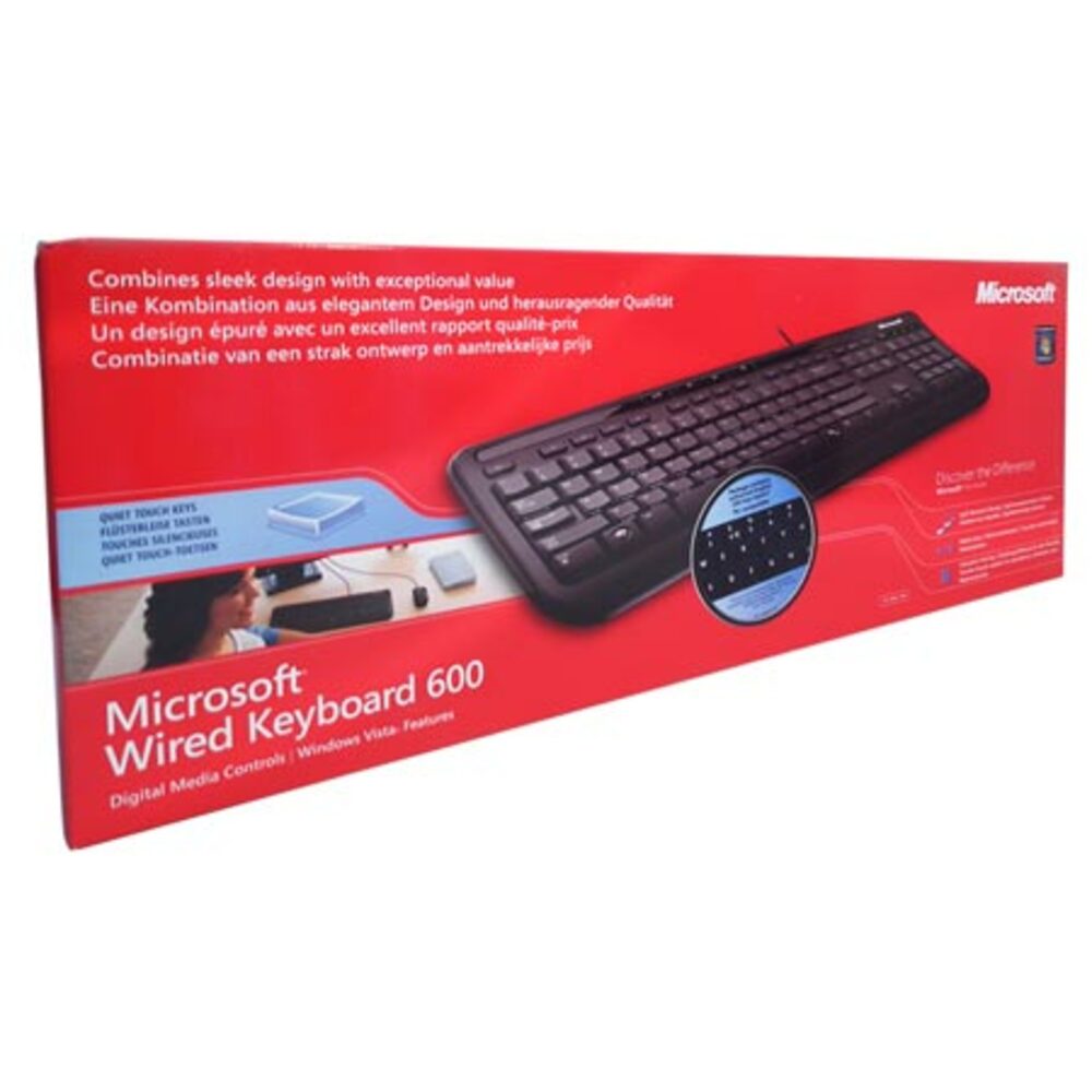 Keyboard Wired 600 USB Black English Microsoft - MyAcademia