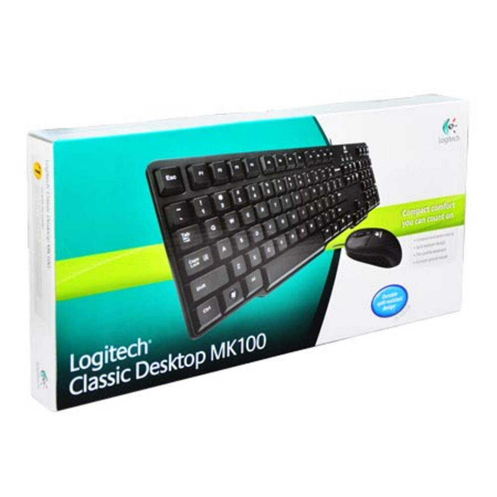 Keyboard Classic Desktop MK100 Black English Logitech - MyAcademia
