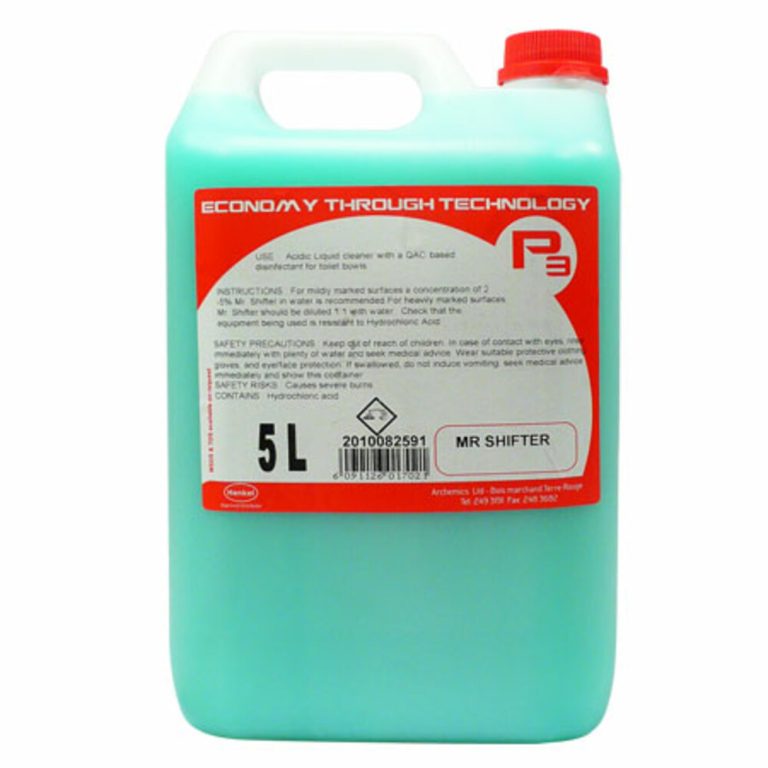 Toilet Cleaner 5L Acidic With QAC Based, Mr Shifter P3 - MyAcademia