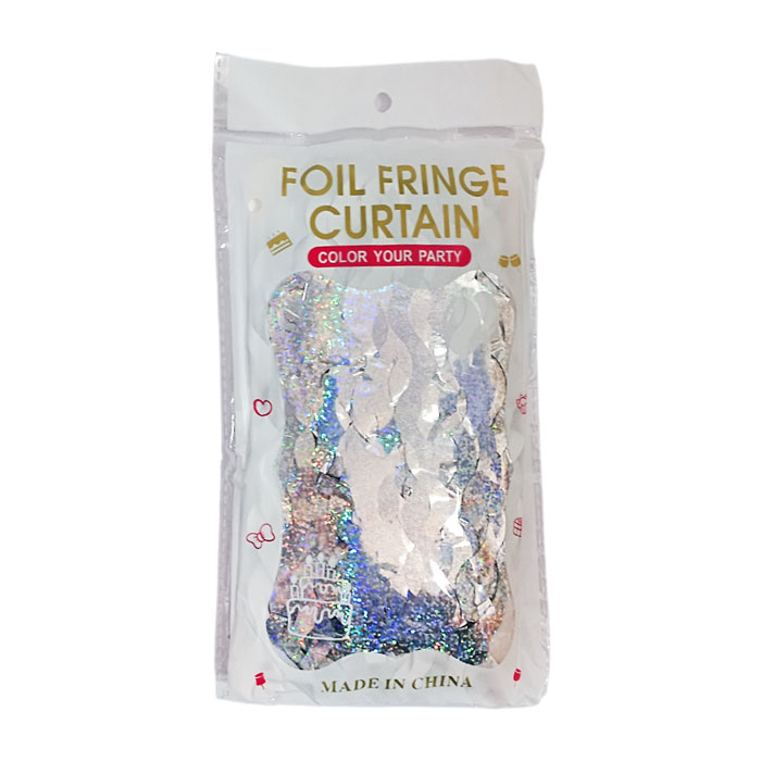 Foil Fringe Curtain 1*2m Silver CML - MyAcademia
