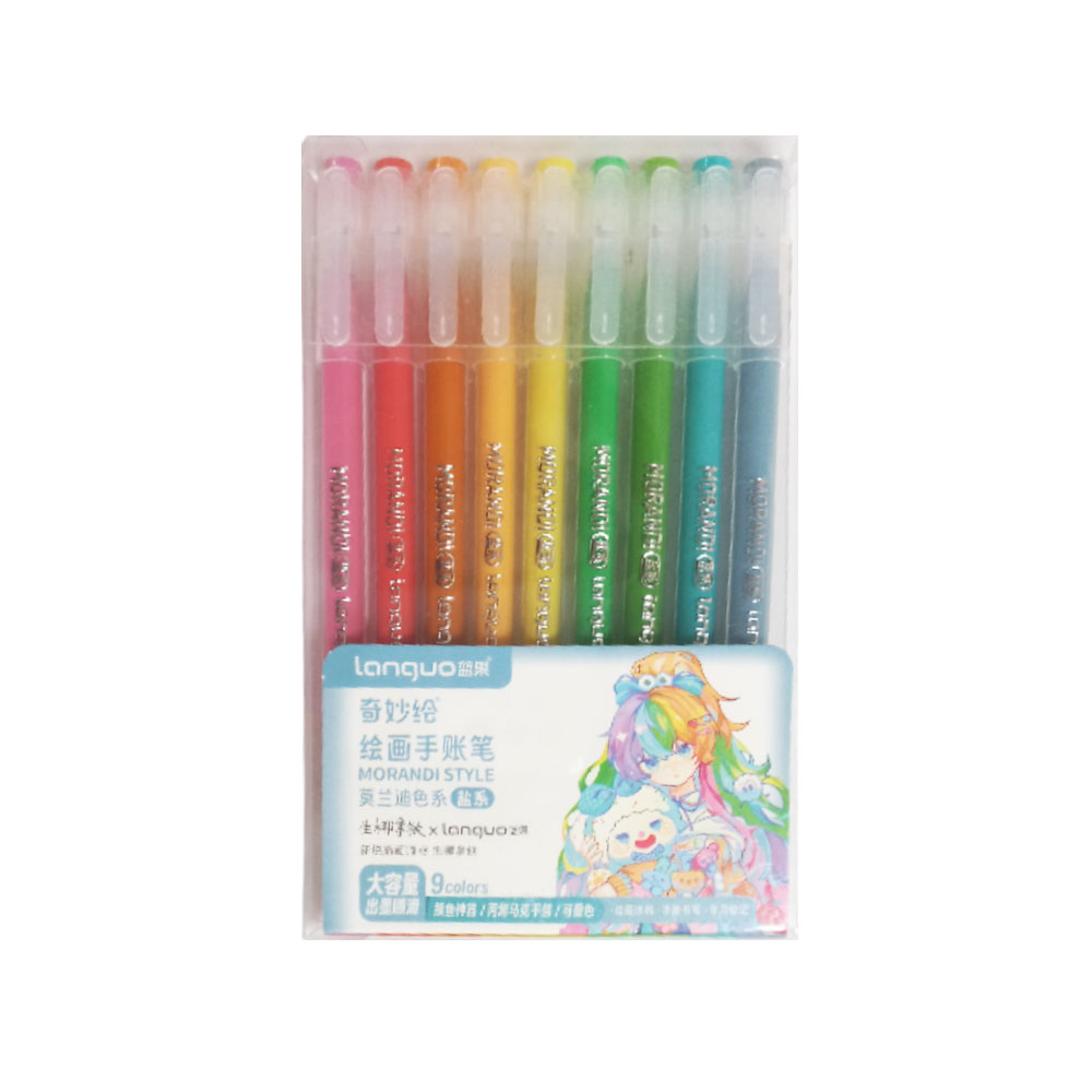 Gel Pen Ref K0553 0.6mm Morandi Style [Pk 9] Meli Melo – MyAcademia