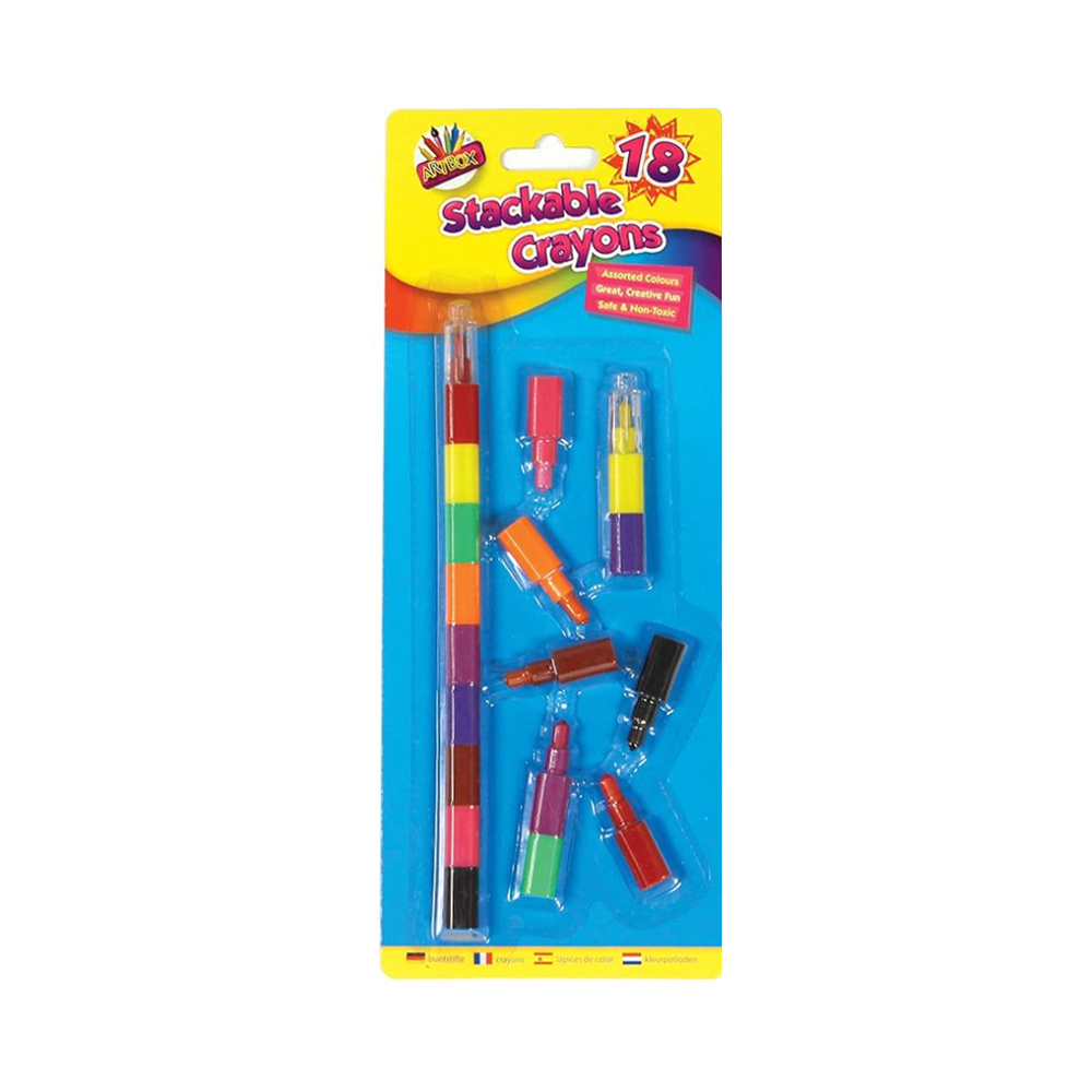 Stackable Crayon Ref 5077 18Pcs , Assorted Colors Tallon - MyAcademia