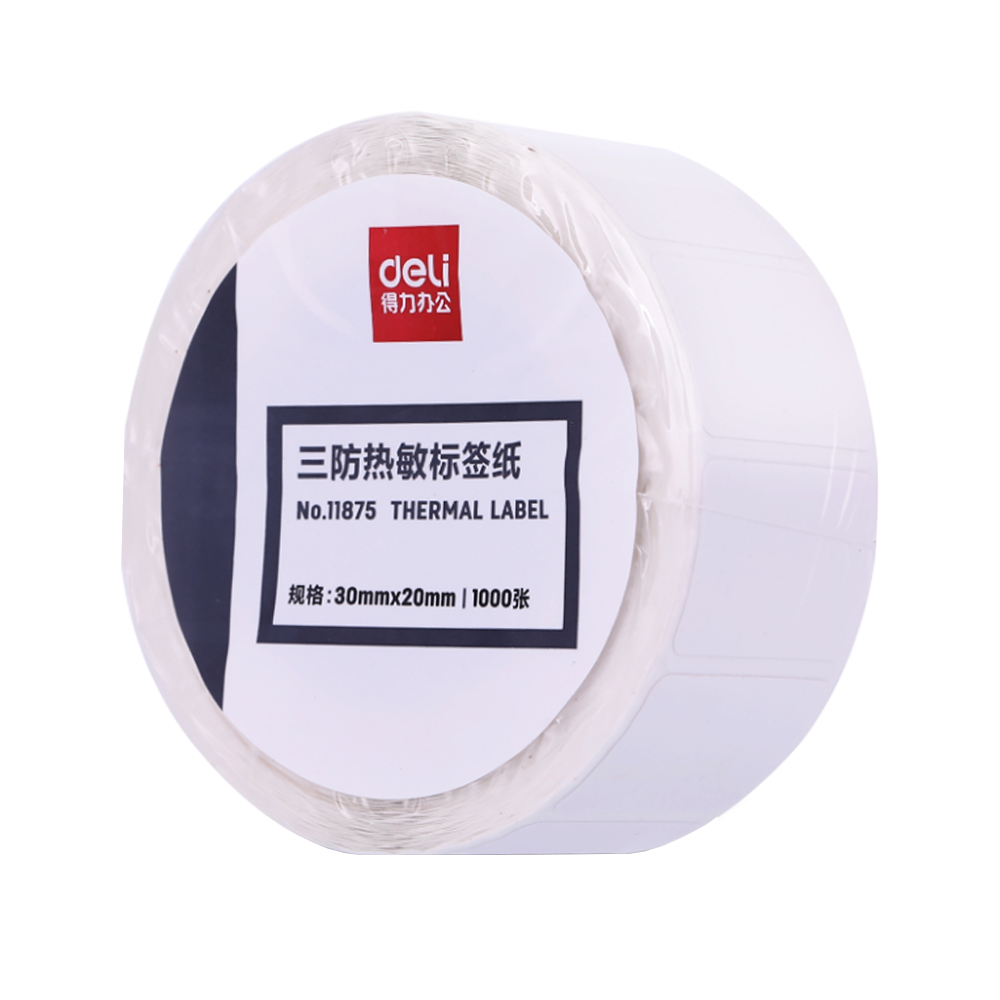 Thermal Label Ref 11875 30*20mm , White ,1000 sheets Deli - MyAcademia