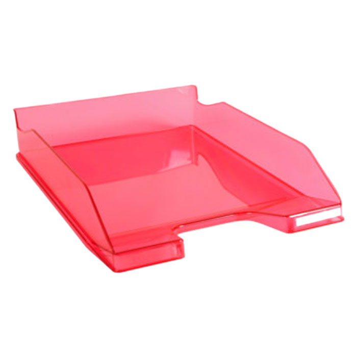 File Tray Plastic Ref 113254D Raspberry, translucent Exacompta - MyAcademia