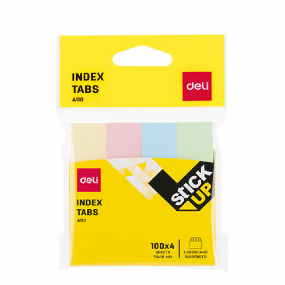 Sticky Notes Ref A11002 Index Tabs [76*19mm]100 Shts x 4 Col Deli ...